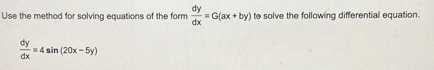 Solved Use the method for solving equations of the form | Chegg.com