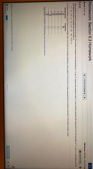 Solved Homework Section 6 3 Homework Save Score 0 Of 1 Pt