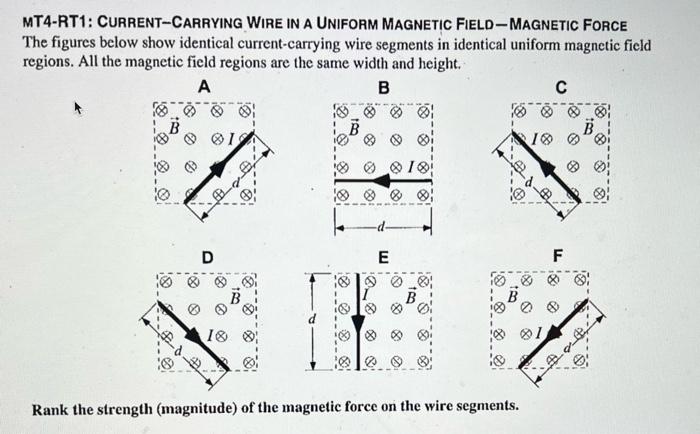 Solved MT4-RT1: CURRENT-CARRYING WIRE IN A UNIFORM MAGNETIC | Chegg.com
