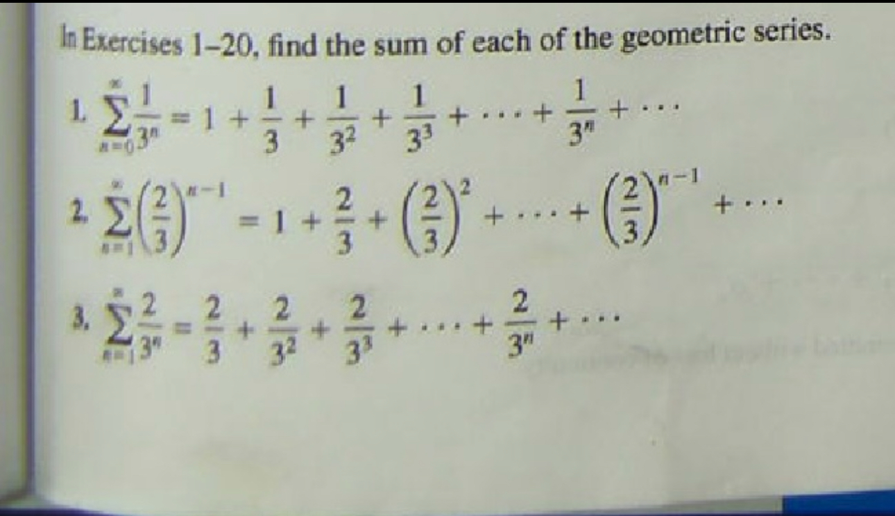Solved In Exercises 1-20, ﻿find the sum of each of the | Chegg.com