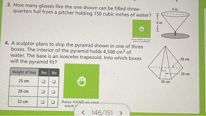 Solved 3. How many glasses like the one shown can be filled | Chegg.com