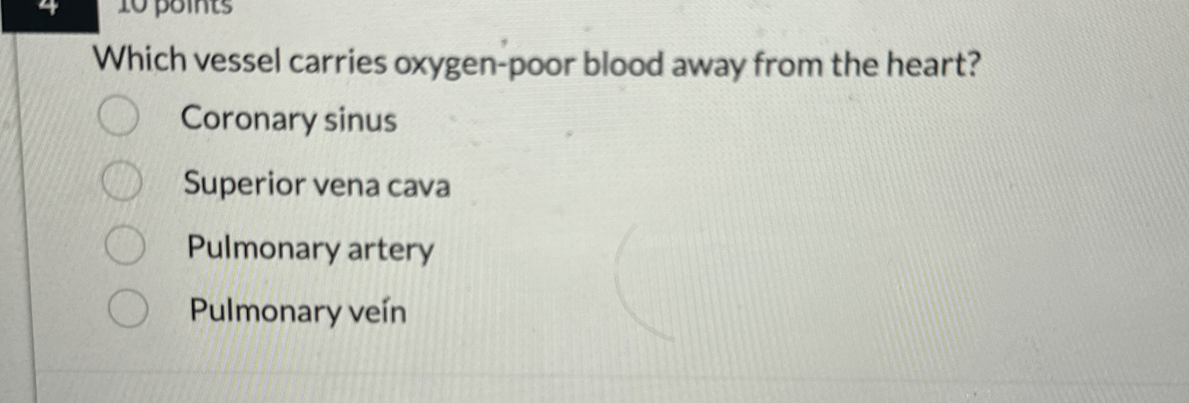 Solved Which vessel carries oxygen-poor blood away from the | Chegg.com