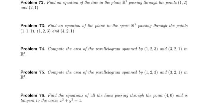 Solved Problem 72 . Find an equation of the line in the | Chegg.com
