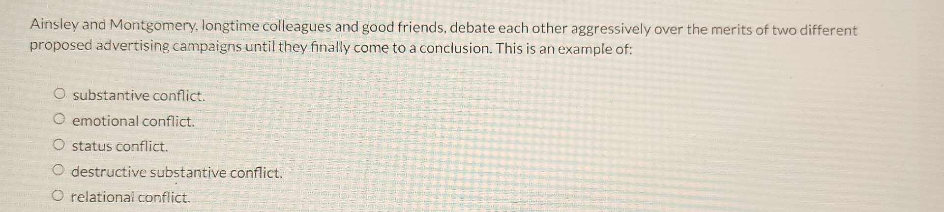 Solved Ainsley and Montgomery, longtime colleagues and good | Chegg.com