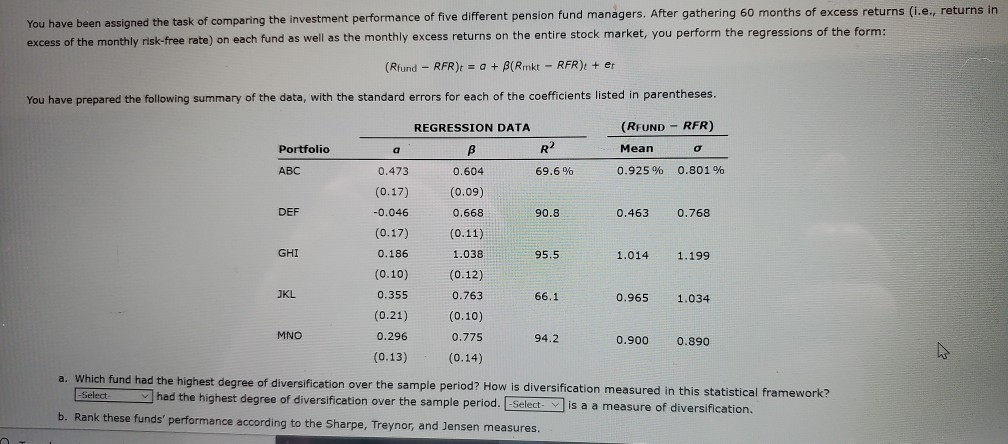 Solved You have been assigned the task of comparing the | Chegg.com