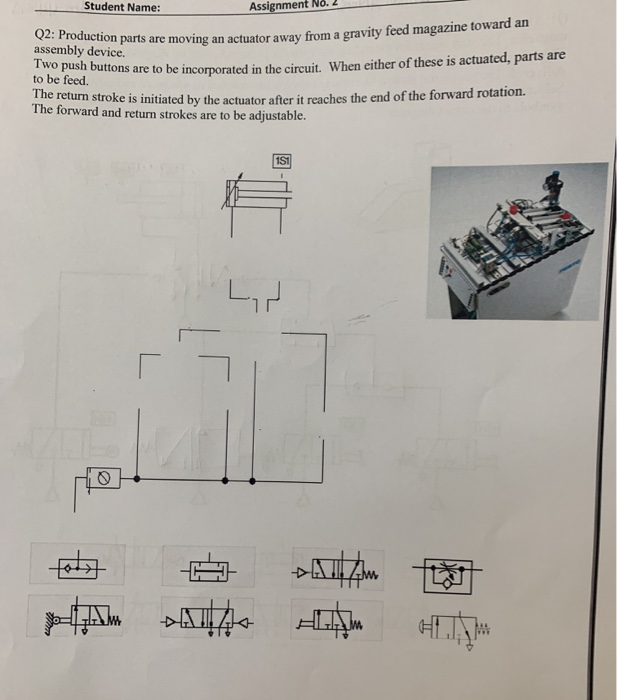 Solved Q1: The figure below shows a double acting cylinder | Chegg.com