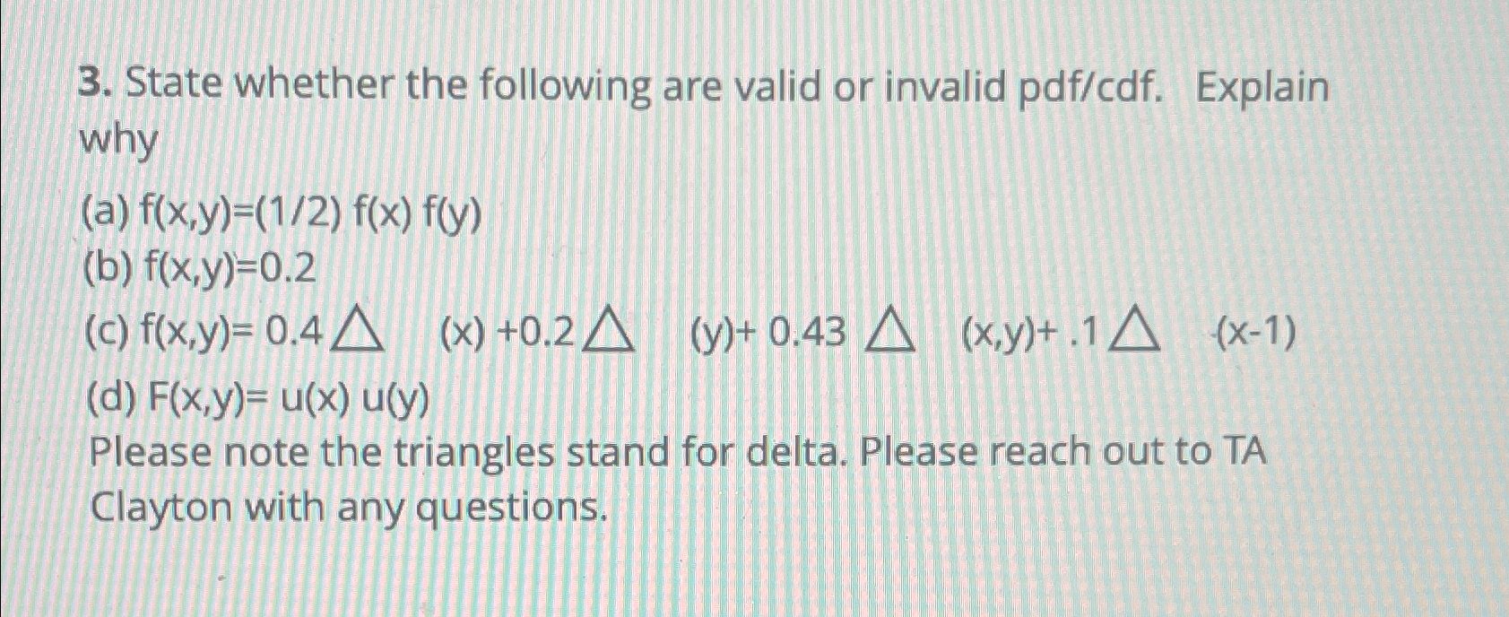 Solved State whether the following are valid or invalid | Chegg.com