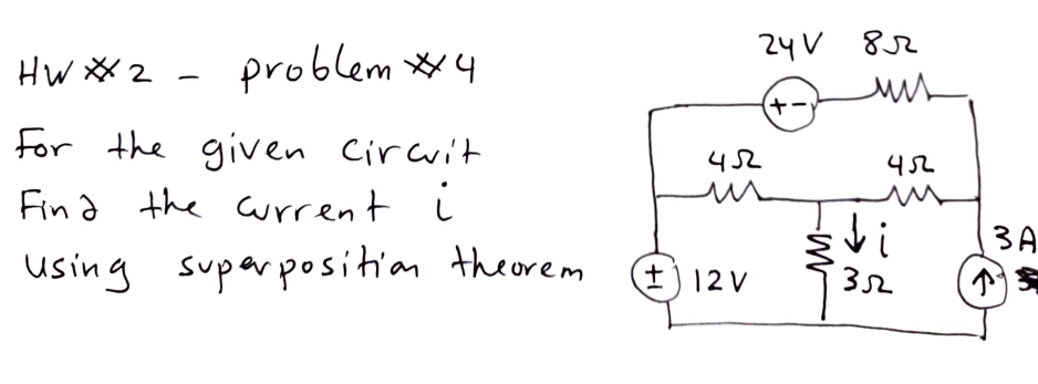 Solved HW#2 - ﻿problem #4For the given circritFind the | Chegg.com