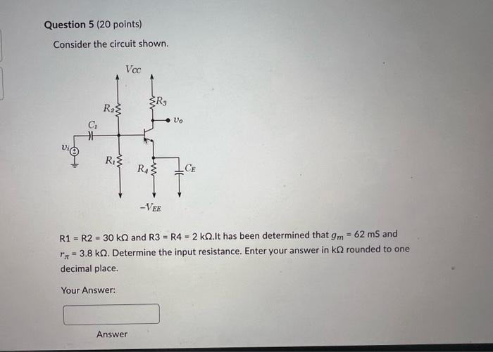 Solved Consider the circuit shown. R1=R2=30kΩ and | Chegg.com