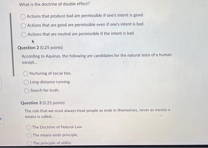 Solved What is the doctrine of double effect? Actions that | Chegg.com
