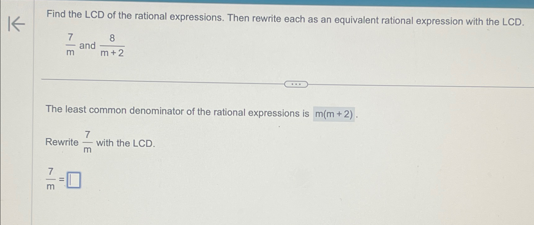 Solved Find The Lcd Of The Rational Expressions Then
