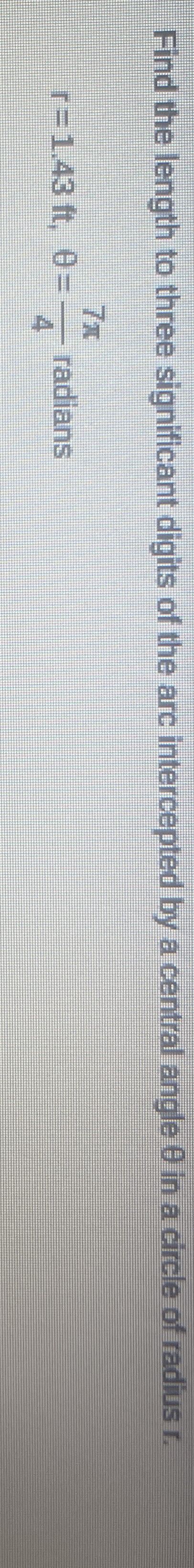 Solved Find the length to three significant digits of the | Chegg.com