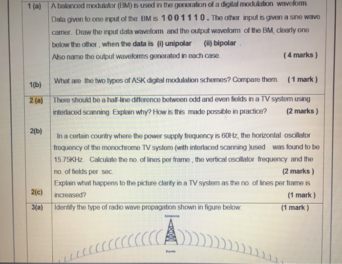 1(a) A balanced modulator (BM) is used in the | Chegg.com