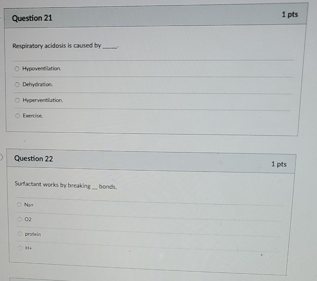 Solved Respiratory acidosis is caused by Hypoventilation. | Chegg.com