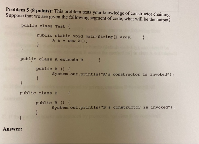 Solved Problem 5 (8 points): This problem tests your | Chegg.com Solved Problem 5 (8 points): This problem tests your | Chegg.com