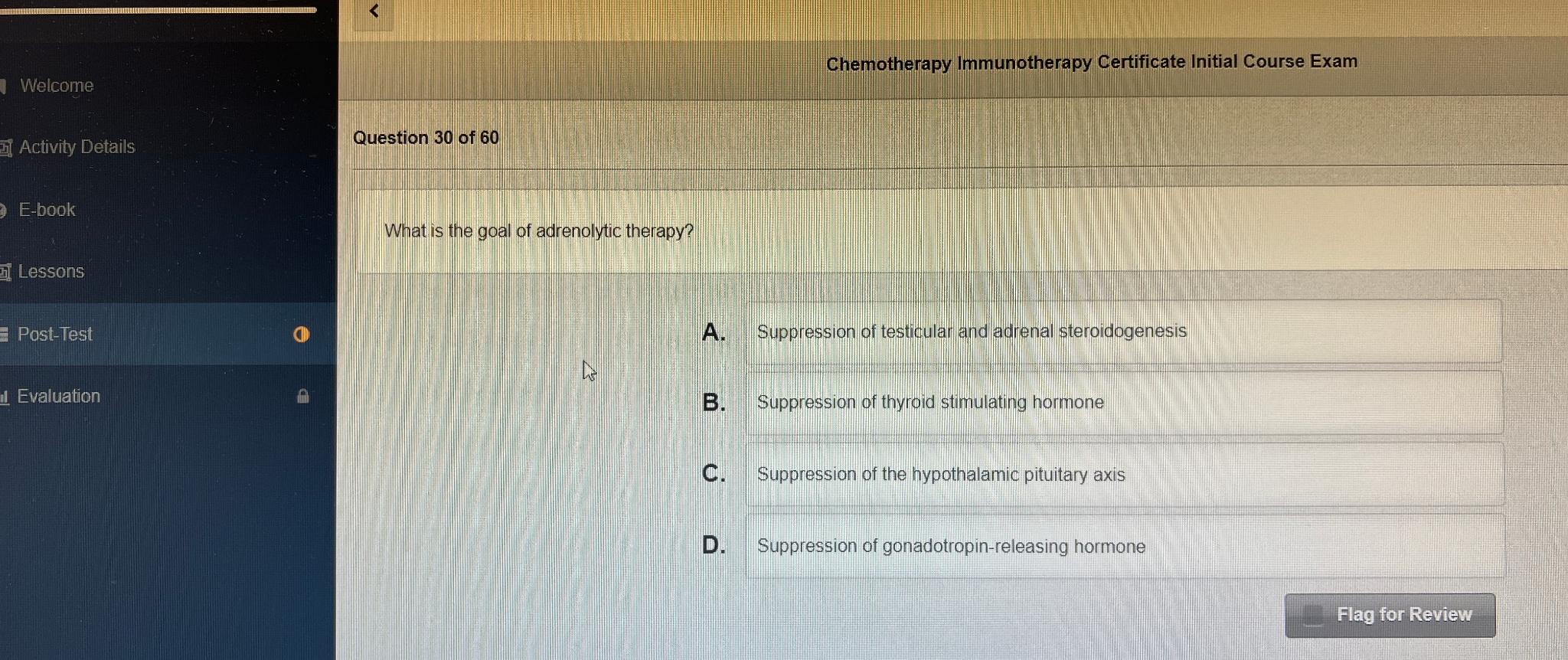 Solved Chemotherapy Immunotherapy Certificate Initial Course | Chegg.com