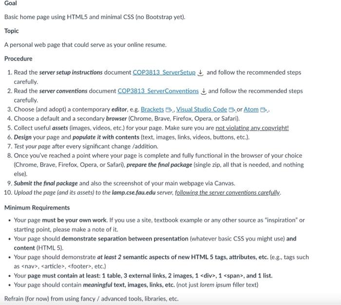 Solved Deliverables A single zip file containing all files | Chegg.com