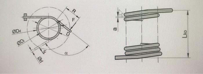 Solved The cylindrical helical torsion spring with a wire | Chegg.com