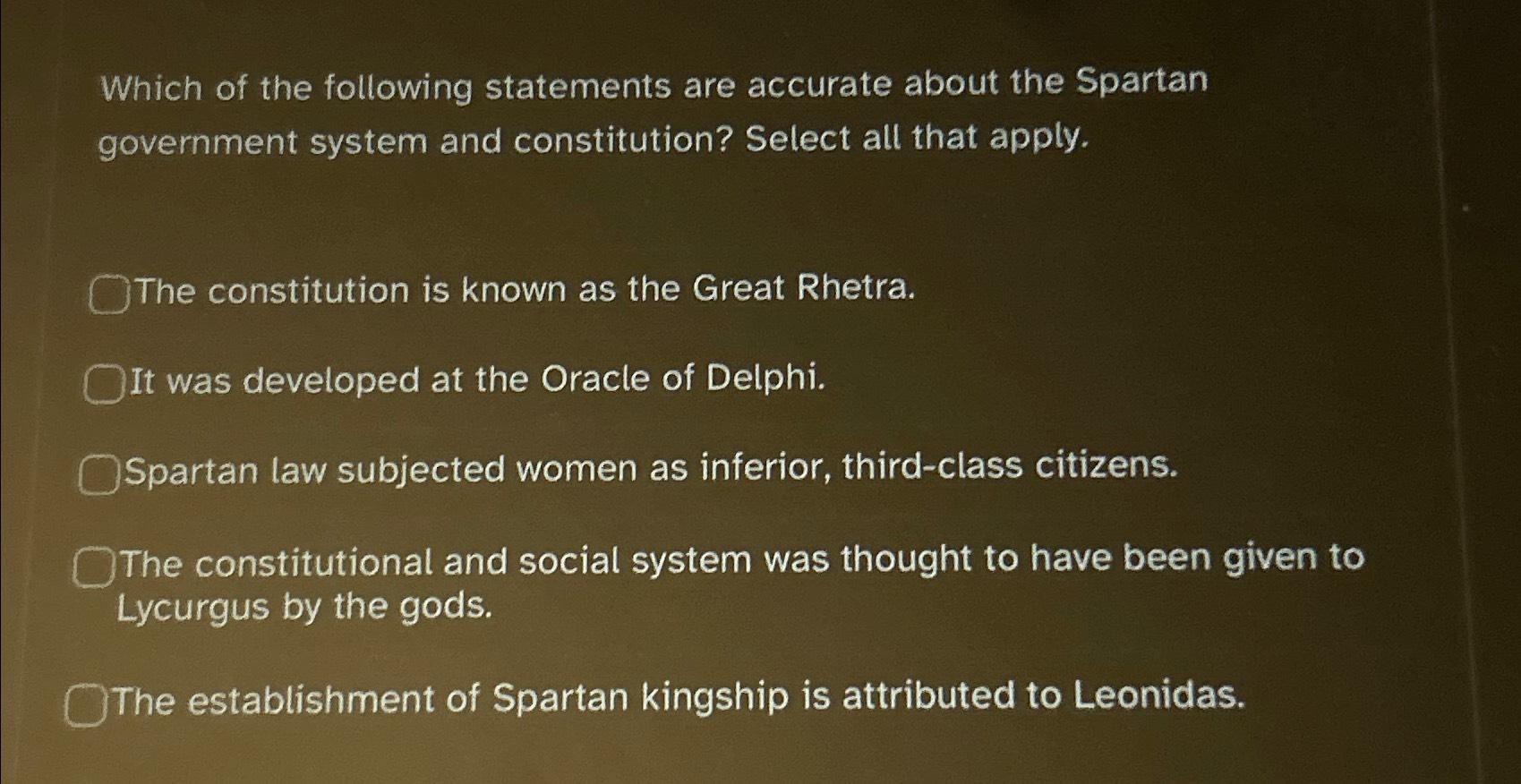 Solved Which of the following statements are accurate about | Chegg.com