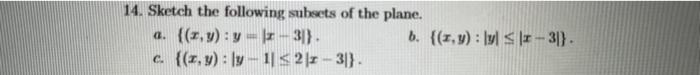 Solved 4. Sketch the following subsets of the plane. a. | Chegg.com