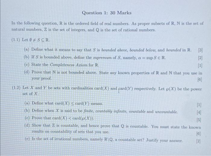 Solved In the following question, R is the ordered field of | Chegg.com