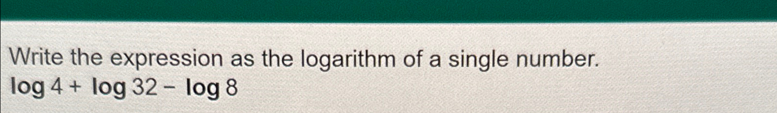 Solved Write the expression as the logarithm of a single | Chegg.com