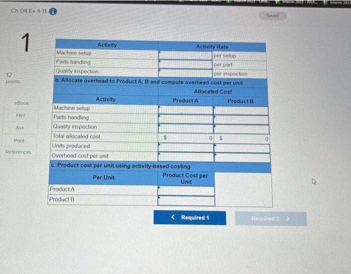 Solved Exercise 4-11 (Algo) Computing product cost per unit | Chegg.com