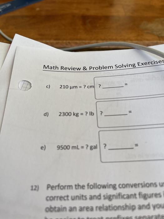 Solved Review & Problem Solving Exercises 210 um = ? cm ? | Chegg.com