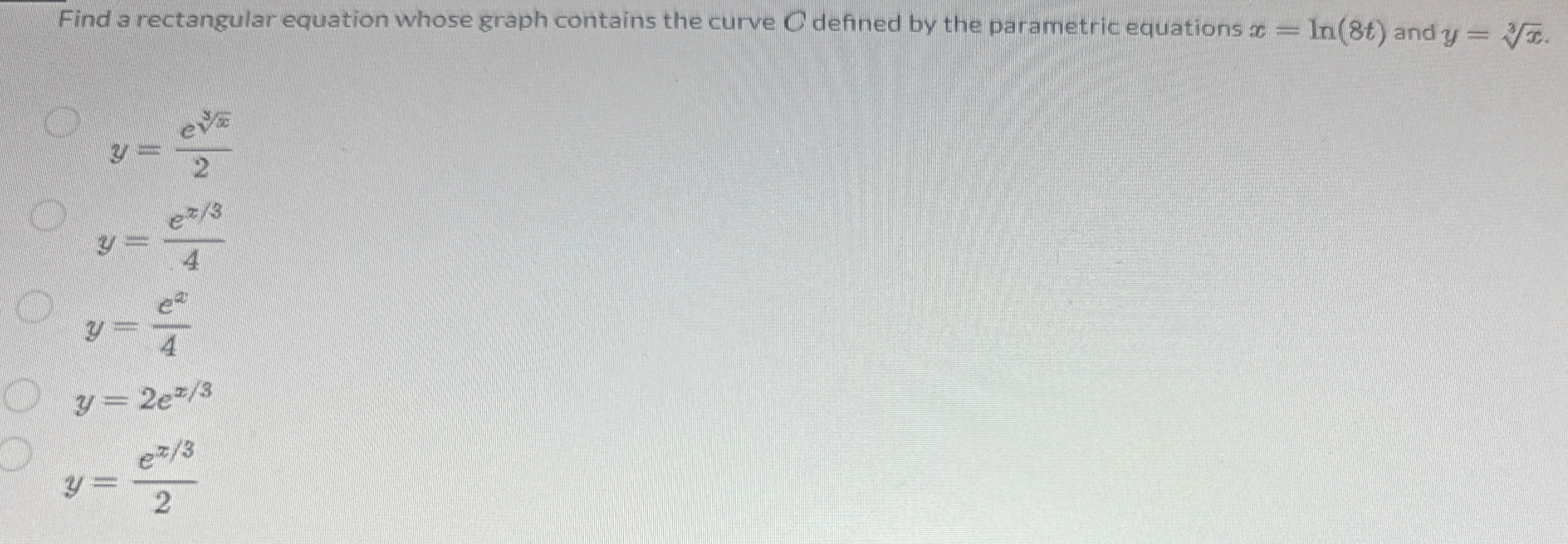 Solved Find a rectangular equation whose graph contains the | Chegg.com