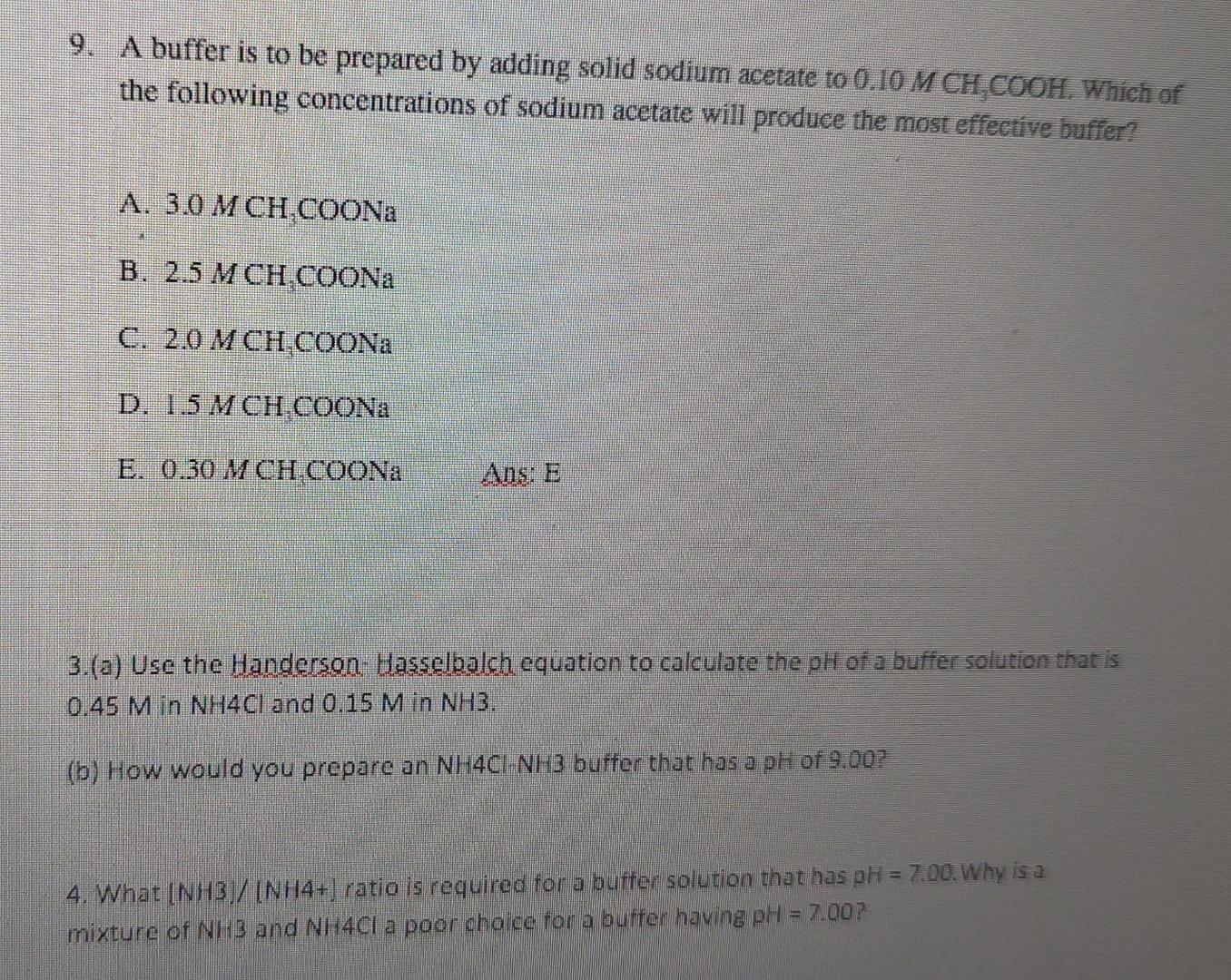 Solved 1. Which of the following aqueous mixtures would be a | Chegg.com