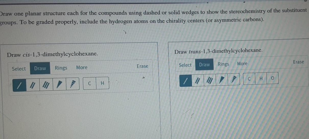 Solved Draw one planar structure each for the compounds | Chegg.com