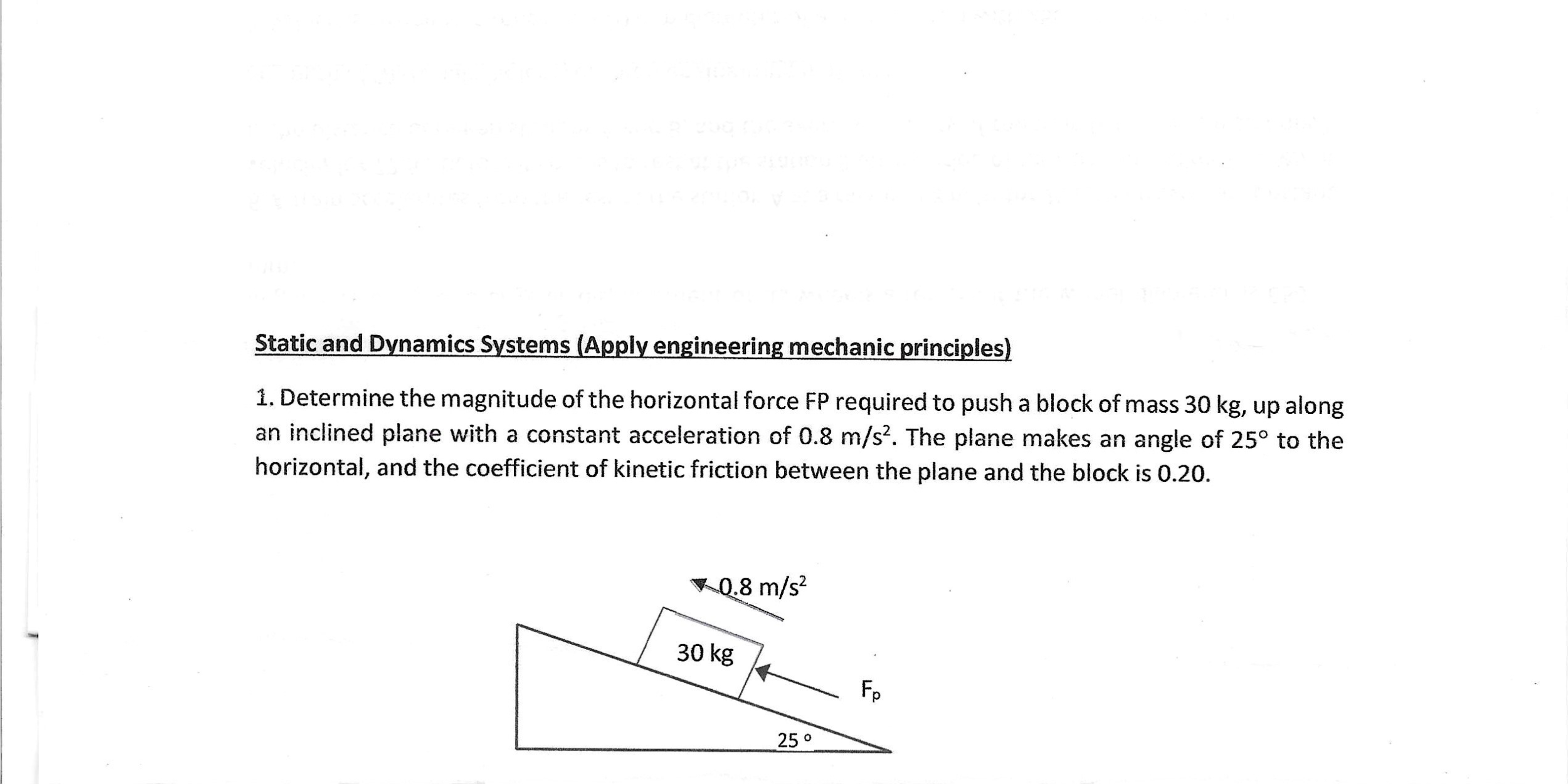 Solved Static and Dynamics Systems (Apply engineering | Chegg.com