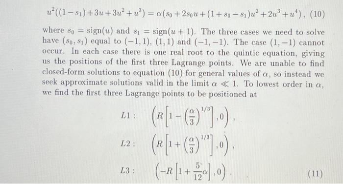 Solved How do you solve for these three Lagrange points | Chegg.com
