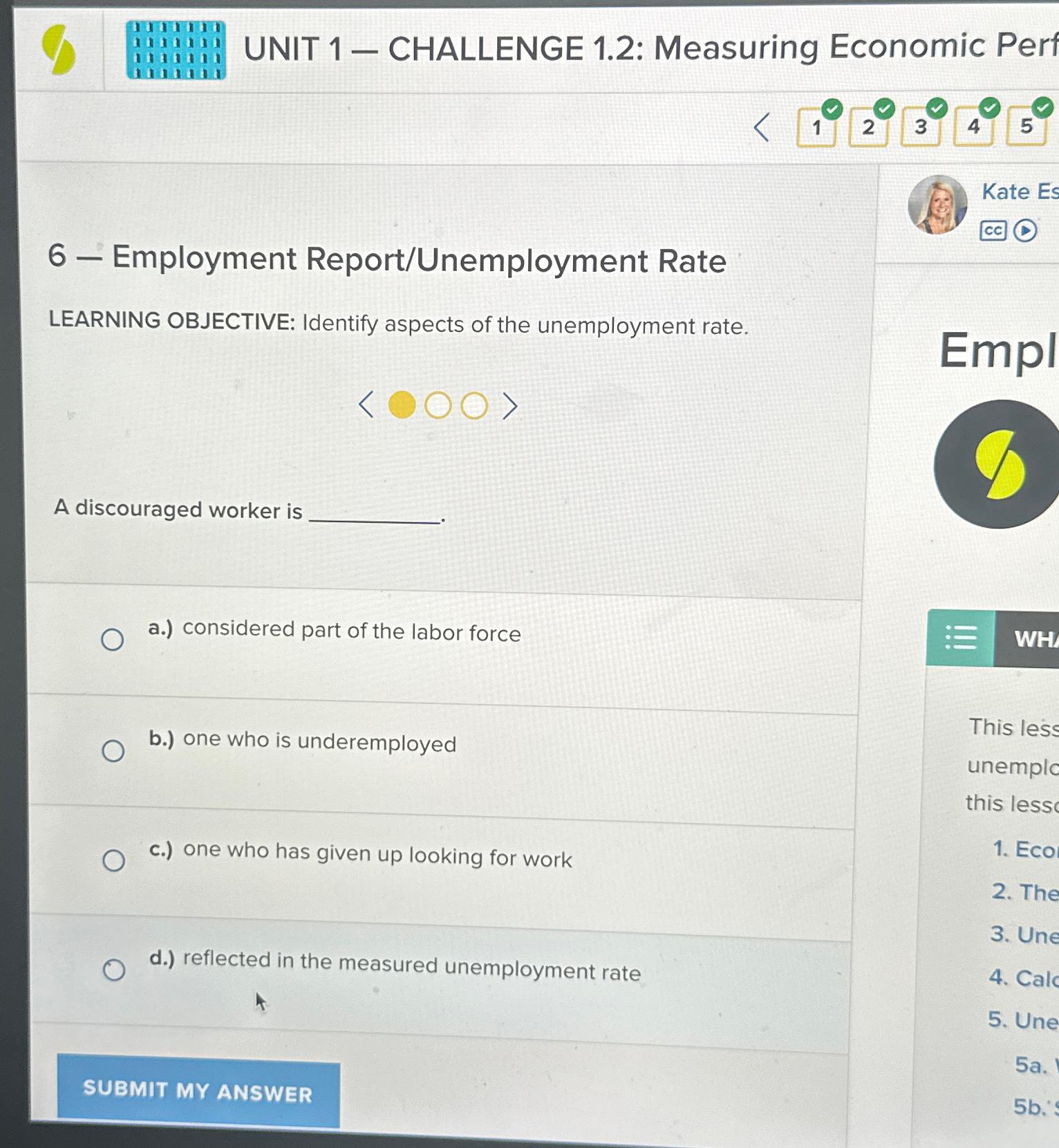 Solved 6 - ﻿Employment Report/Unemployment RateLEARNING | Chegg.com