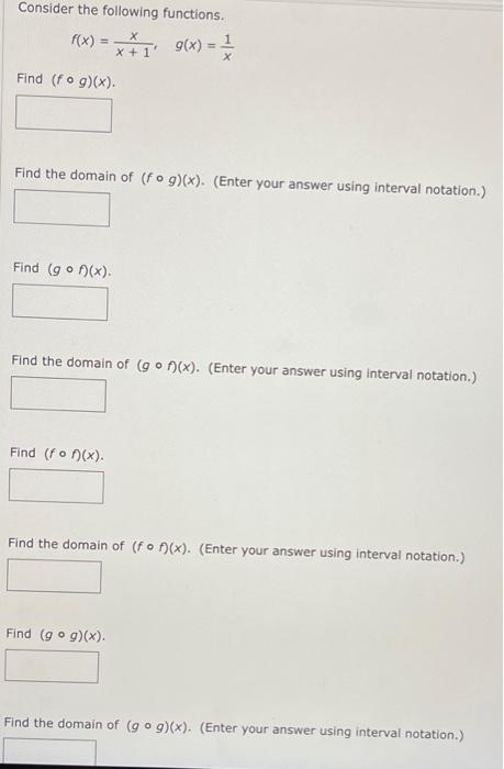Solved Consider the following functions. f(x) = x2, g(x) = x | Chegg.com