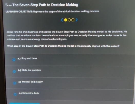 Solved 5- ﻿The Seven-Step Path to Decision MakingLEARNINO | Chegg.com
