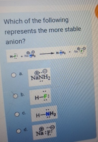 Solved Which of the following represents the more stable | Chegg.com