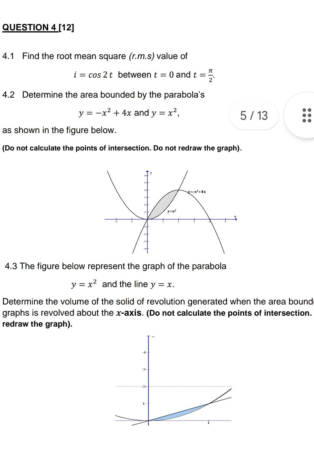 Solved 4.1 Find the root mean square (r.m.s) value of | Chegg.com