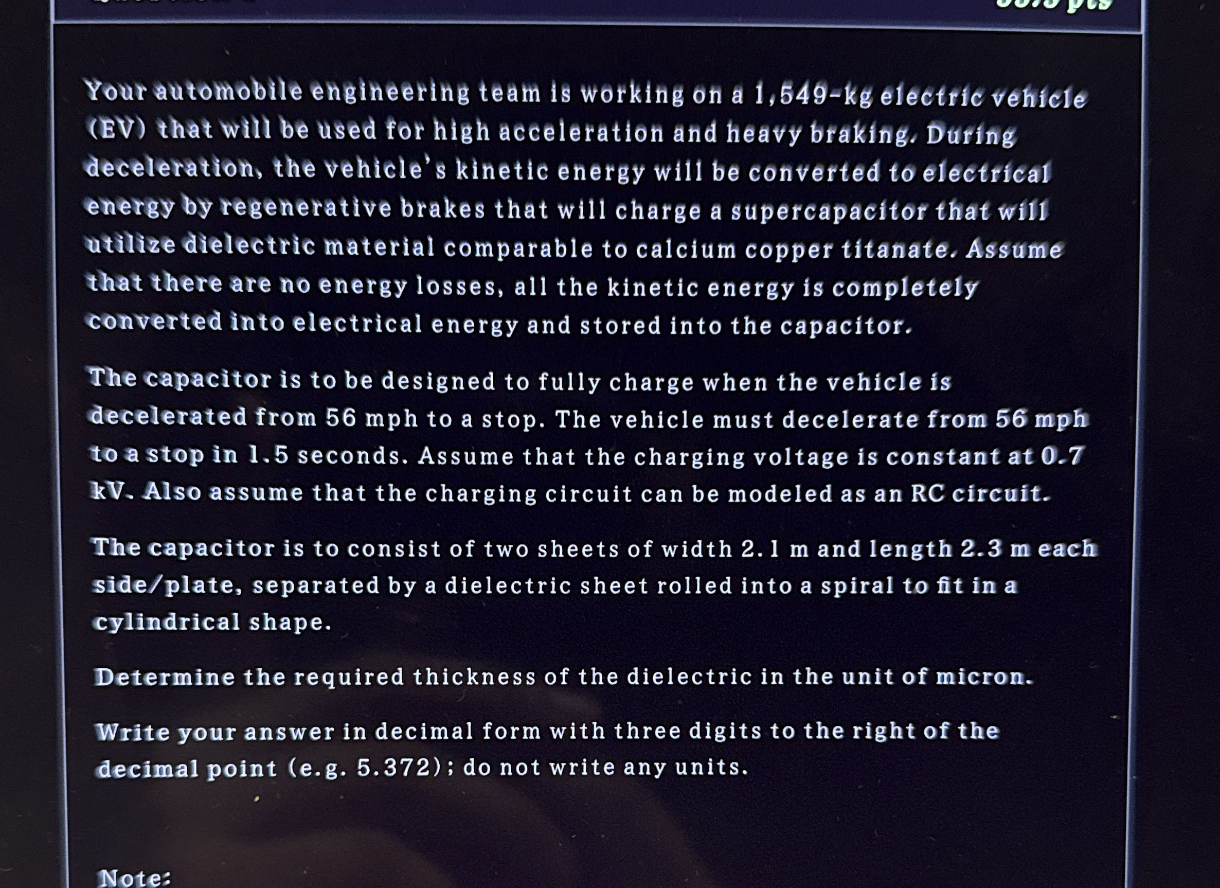 Solved Your automobile engineering team is working on a | Chegg.com