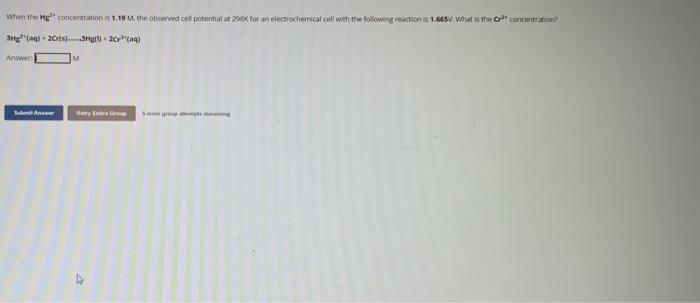 Solved The Nernst Equation E=E∘−nf AT lnQ whete E= potential | Chegg.com