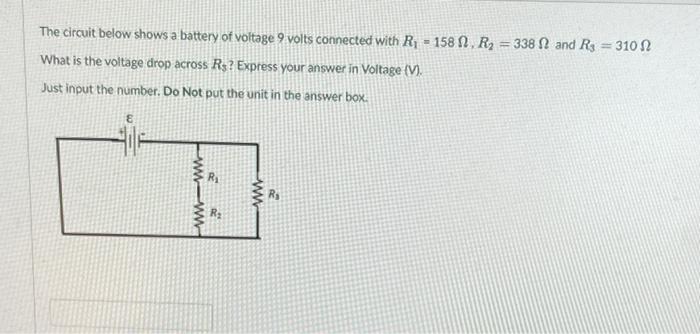 Solved The circuit below shows a battery of voltage 9 volts | Chegg.com