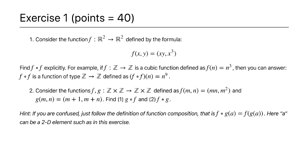 Solved Consider the function f:R2→R2 ﻿defined by the | Chegg.com