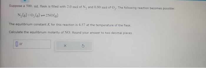 Solved Calculating equilibrium composition from an | Chegg.com