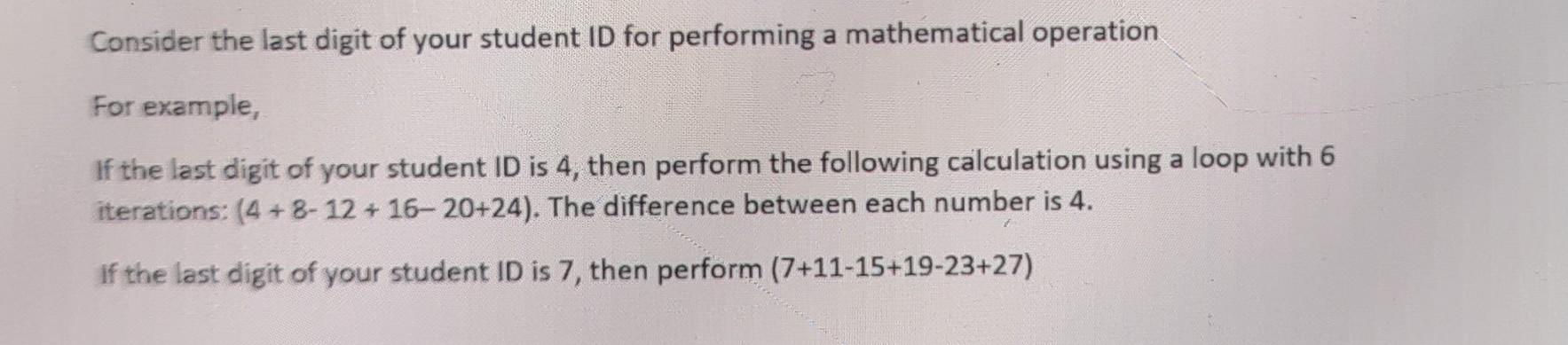 Solved Consider the last digit of your student ID for | Chegg.com