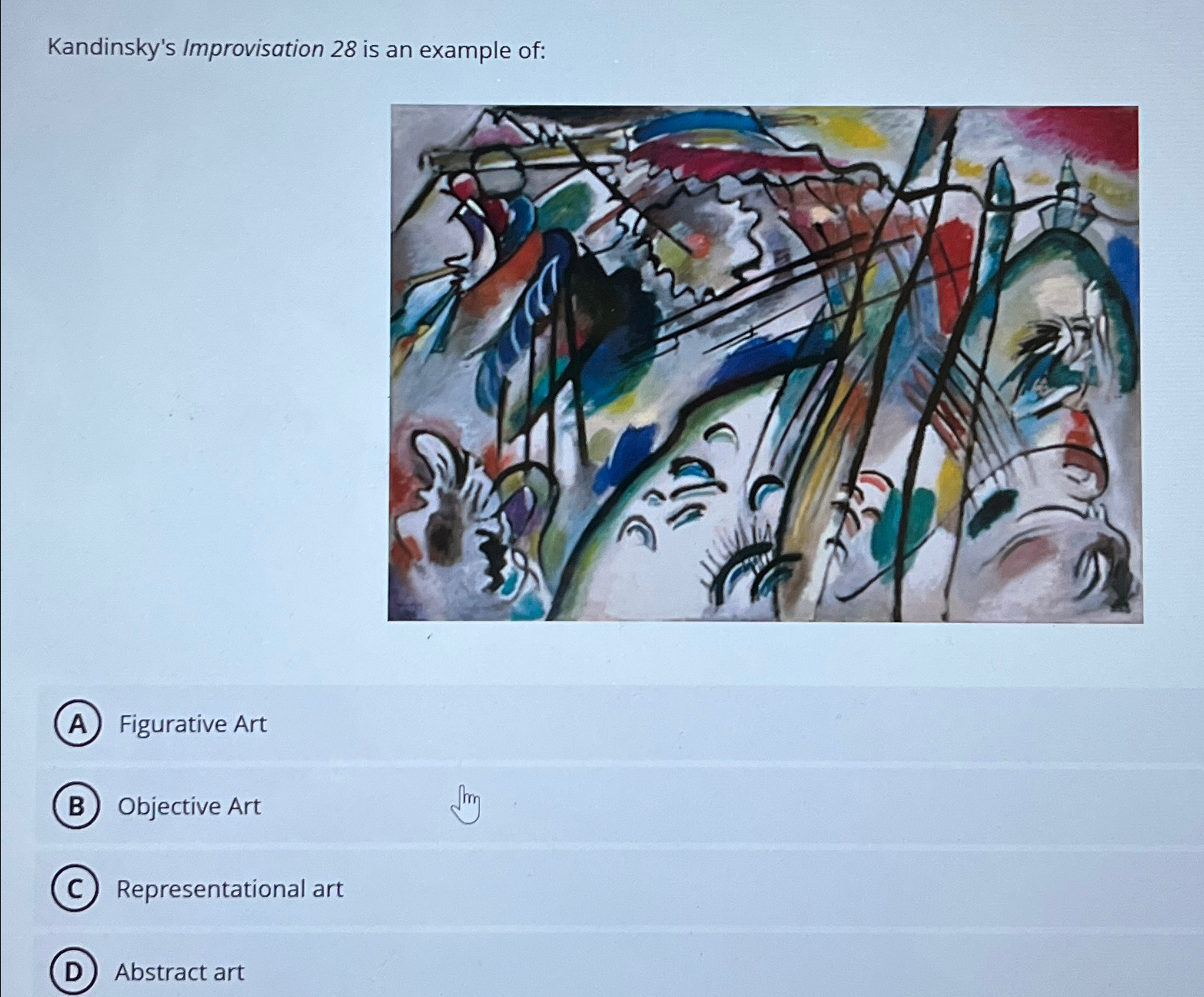 Solved Kandinsky's Improvisation 28 ﻿is an example | Chegg.com