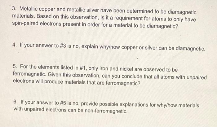 Solved 3. Metallic copper and metallic silver have been | Chegg.com