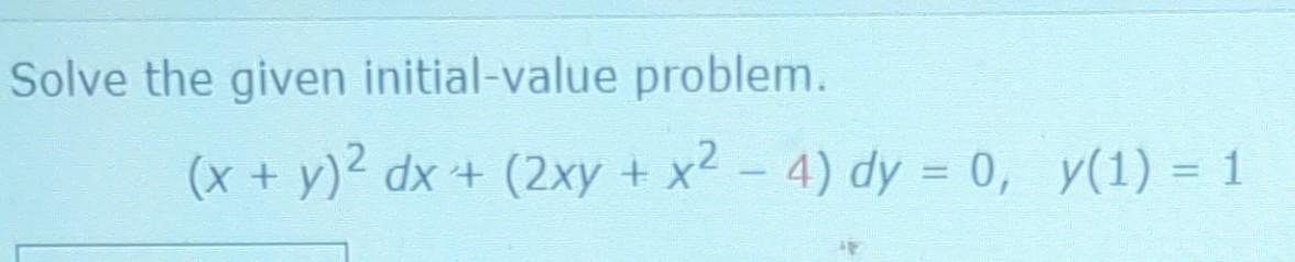 Solved Solve the given initial-value problem. | Chegg.com