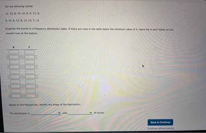 Solved Using the following tool, draw a frequency | Chegg.com