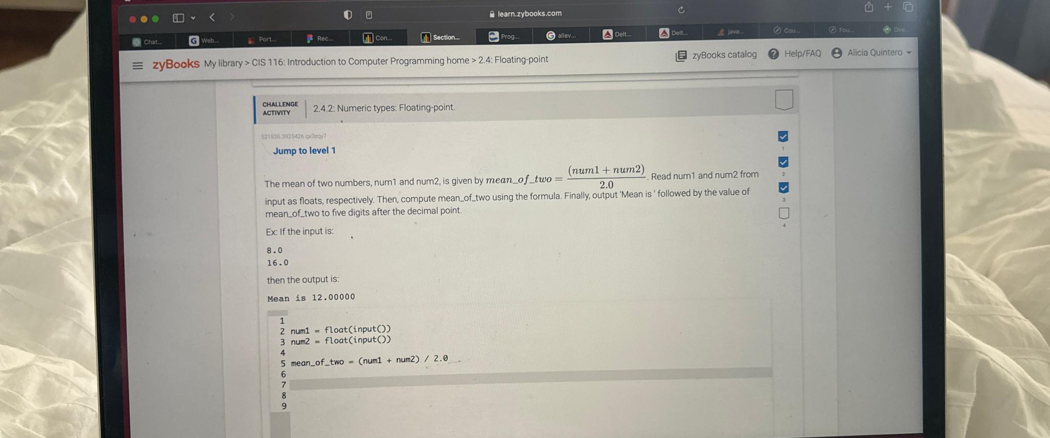 Solved -= ﻿zyBooks My library > ﻿CIS 116: Introduction to | Chegg.com