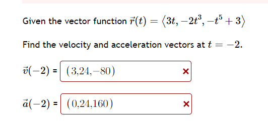 Solved Given The Vector Function